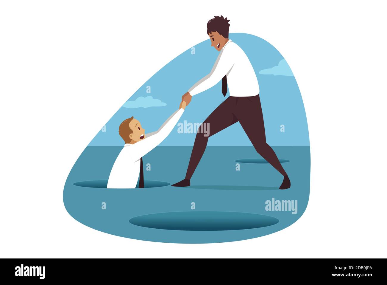 Helping out colleague Stock Vector Images - Alamy