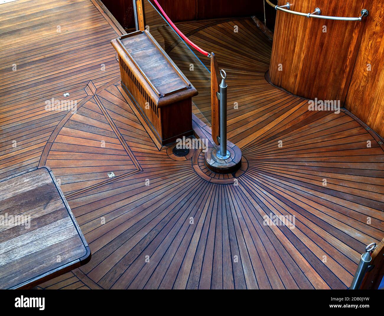wooden steps deck staircase on cruise yacht boat ship navigation ...