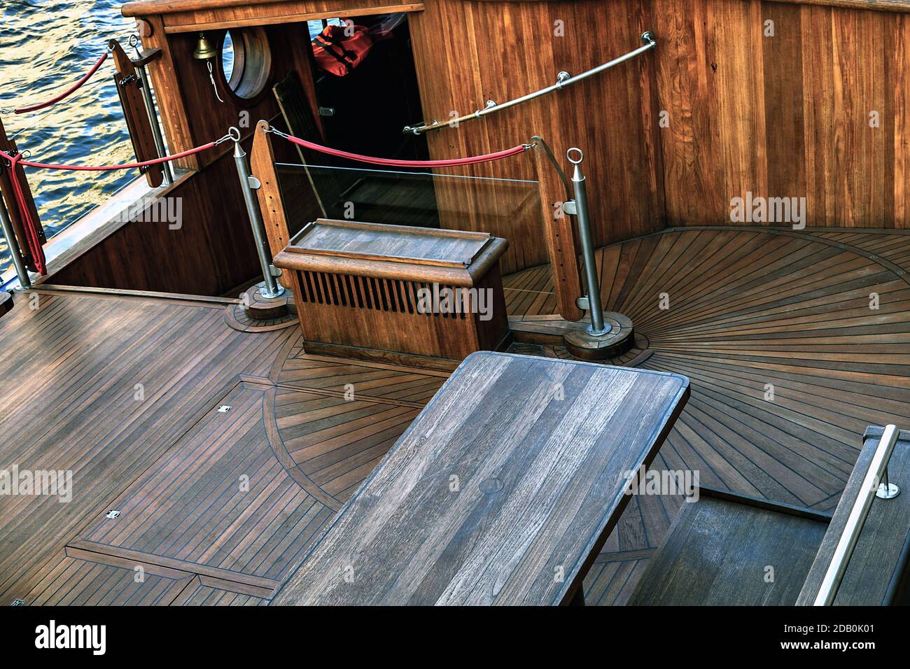 interior cruise ship wood background Stock Photo - Alamy
