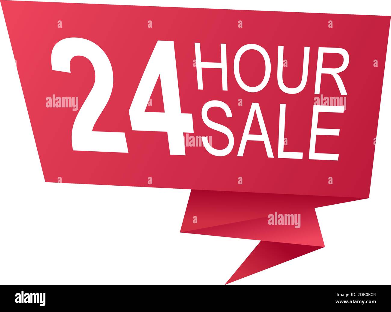24 hours sale countdown badge with ribbon vector illustration design ...