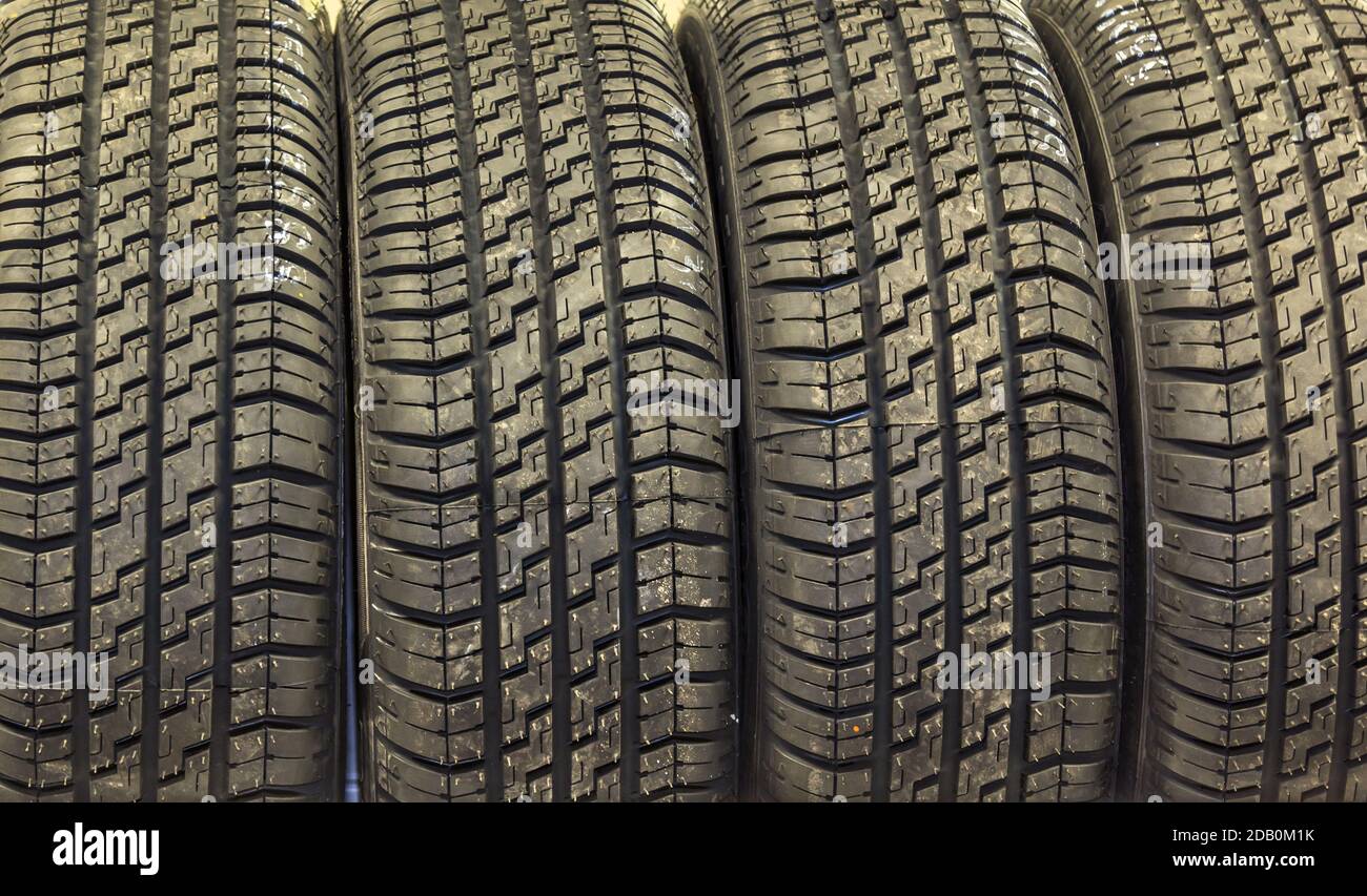 Closeup shot pile tires hi-res stock photography and images - Alamy