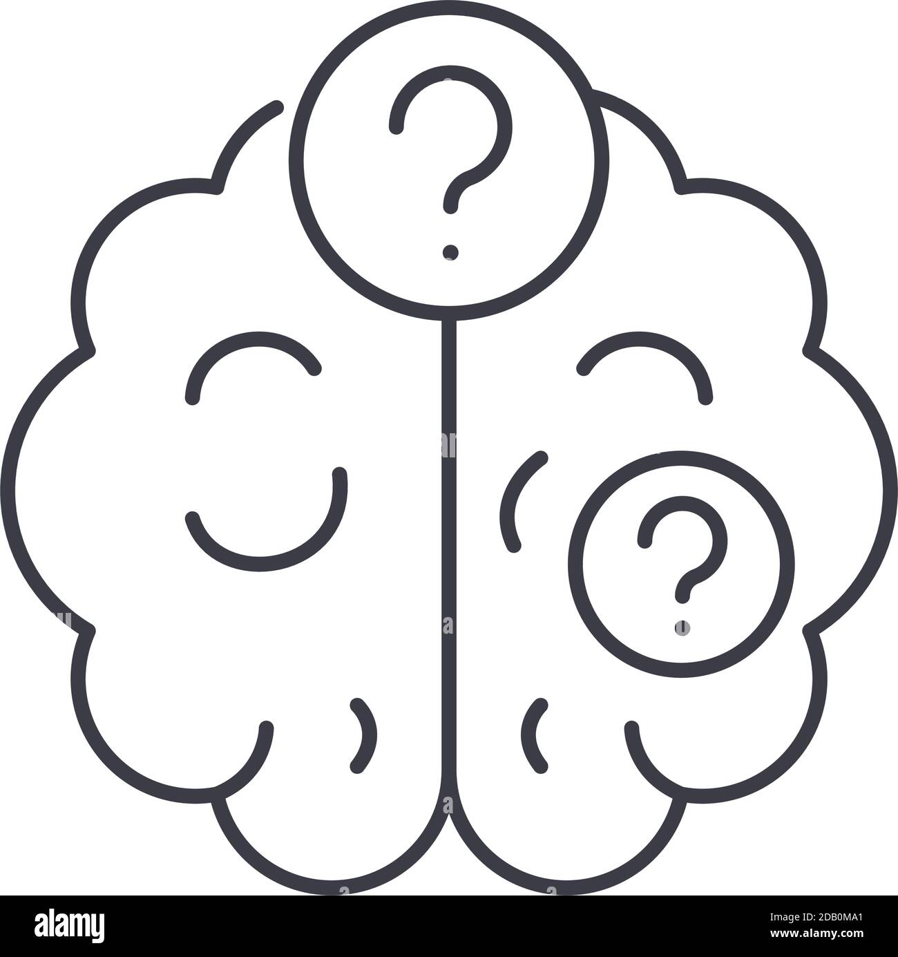 Problems concept icon, linear isolated illustration, thin line vector ...