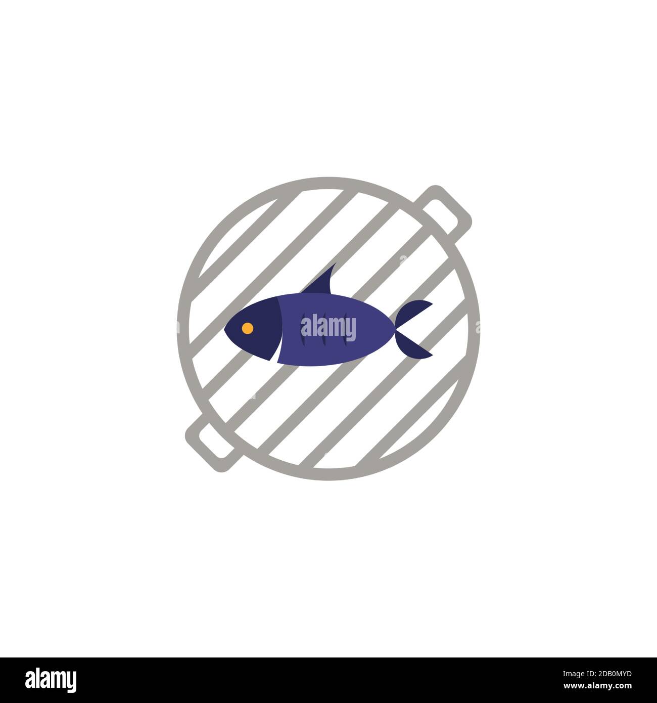 Grilled Fish icon. Simple element from grill and barbecue collection ...