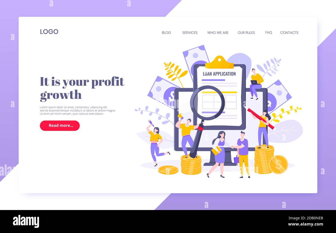 Loan money installment or credit approval business concept vector ...