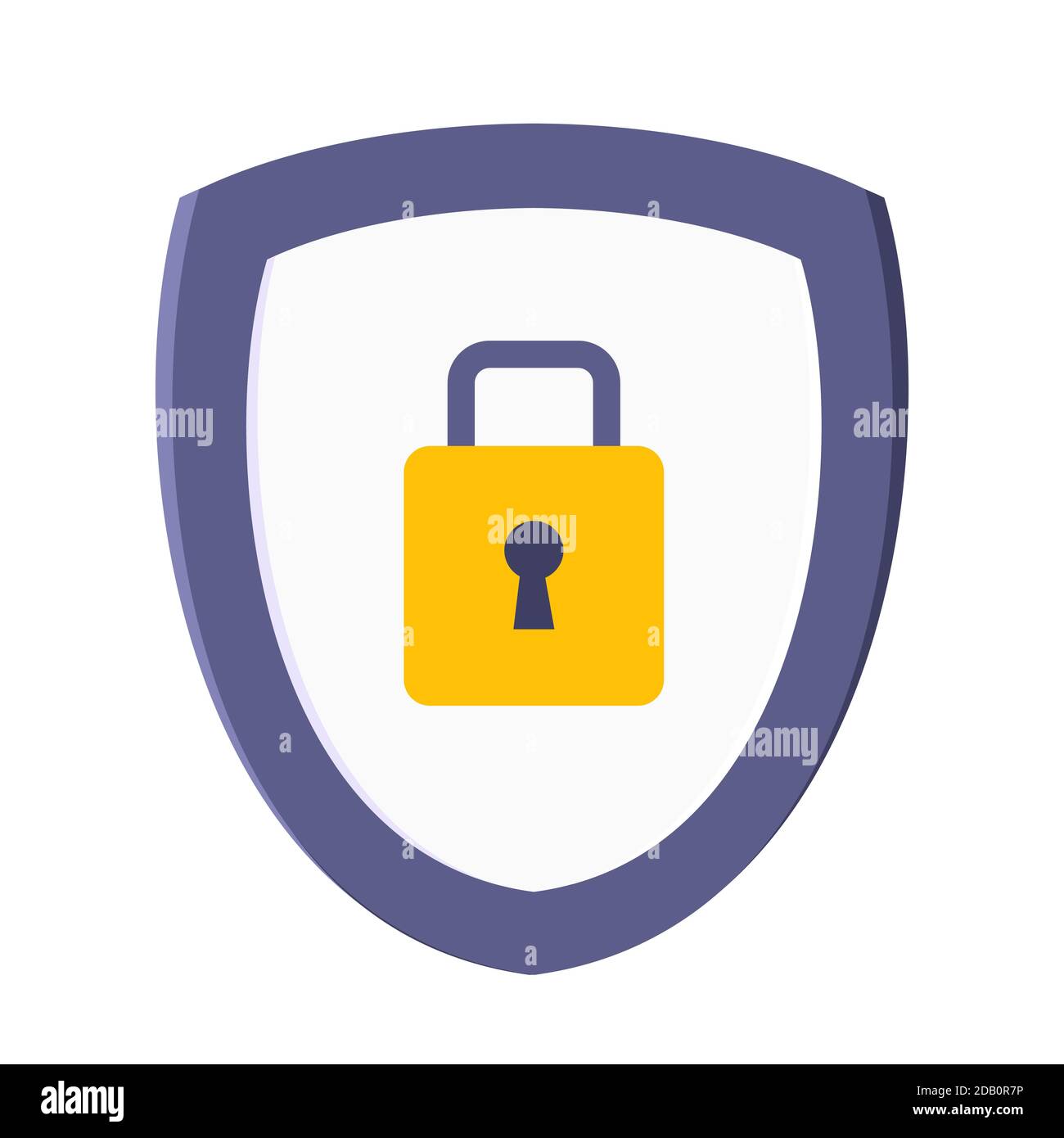 Shield with padlock on it security protection symbol Stock Vector Image ...