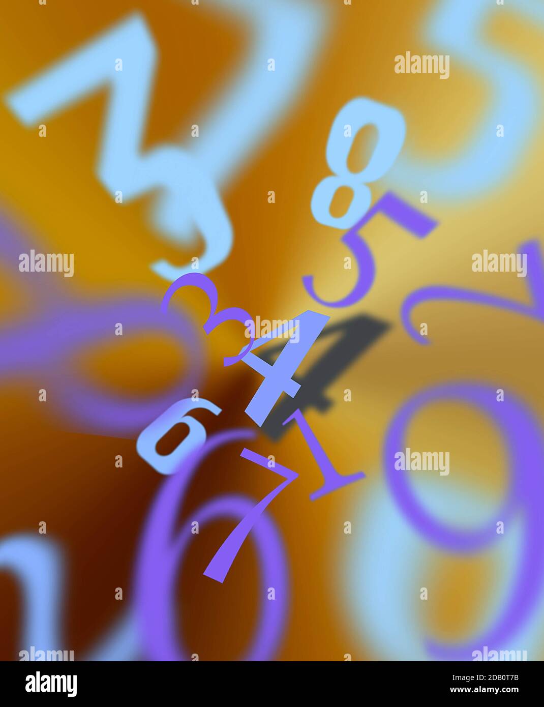 FLYING NUMBERS, SYMBOLIC IMAGE Stock Photo - Alamy