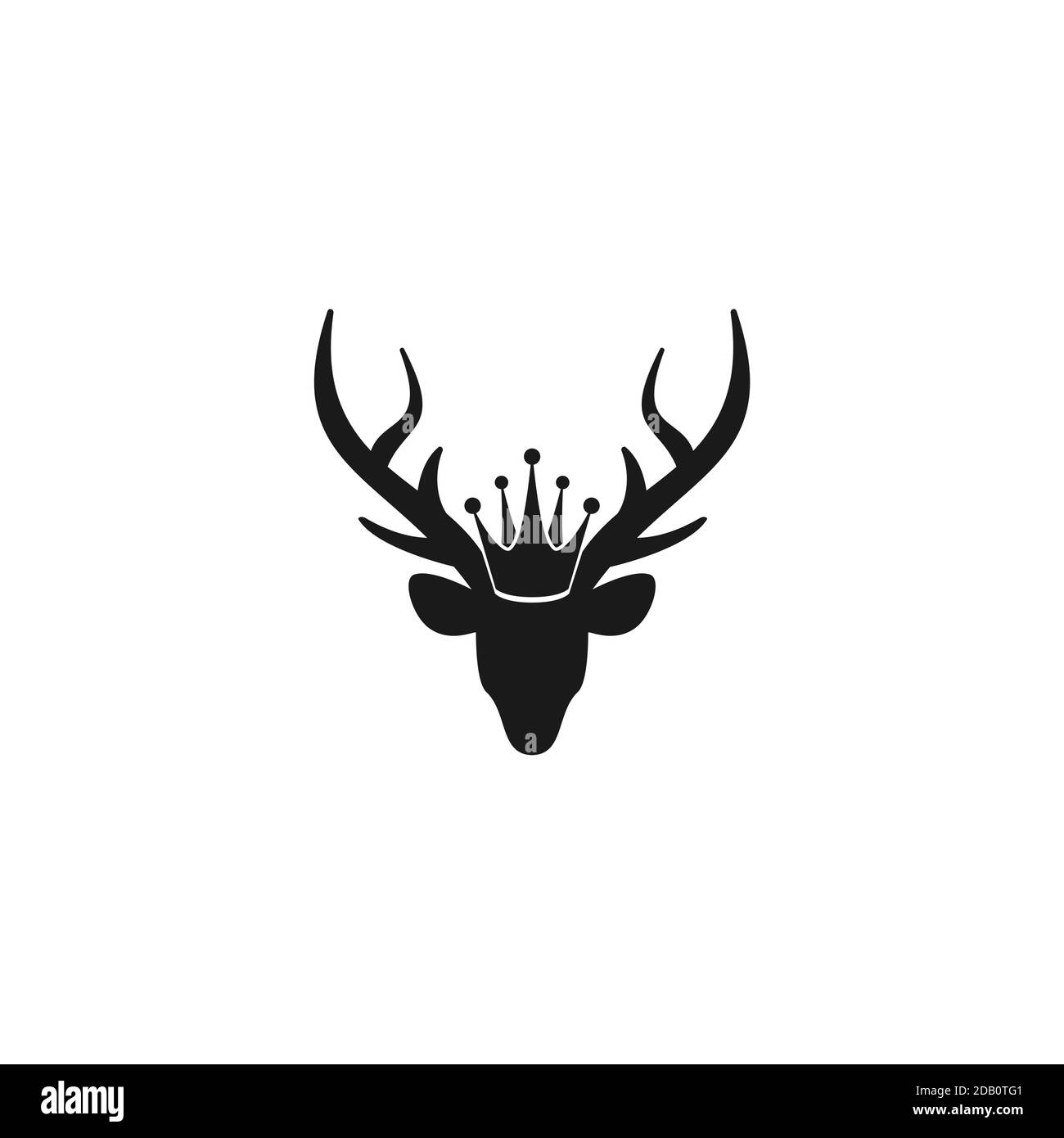 Deer Head Antlers Silhouette