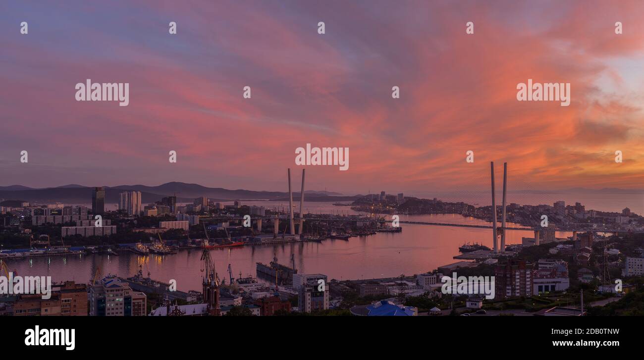 City skyline at the sunset Stock Photo - Alamy