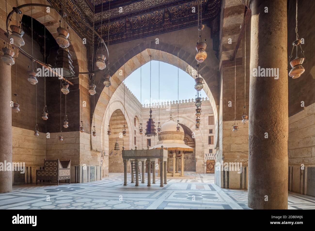 prayer hall, complex of Sultan Barquq, Cairo, Egypt Stock Photo - Alamy