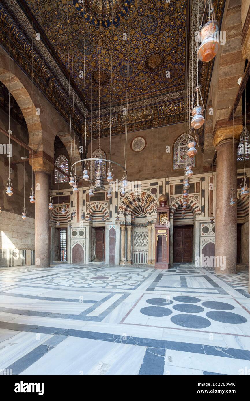 prayer hall, complex of Sultan Barquq, Cairo, Egypt Stock Photo - Alamy