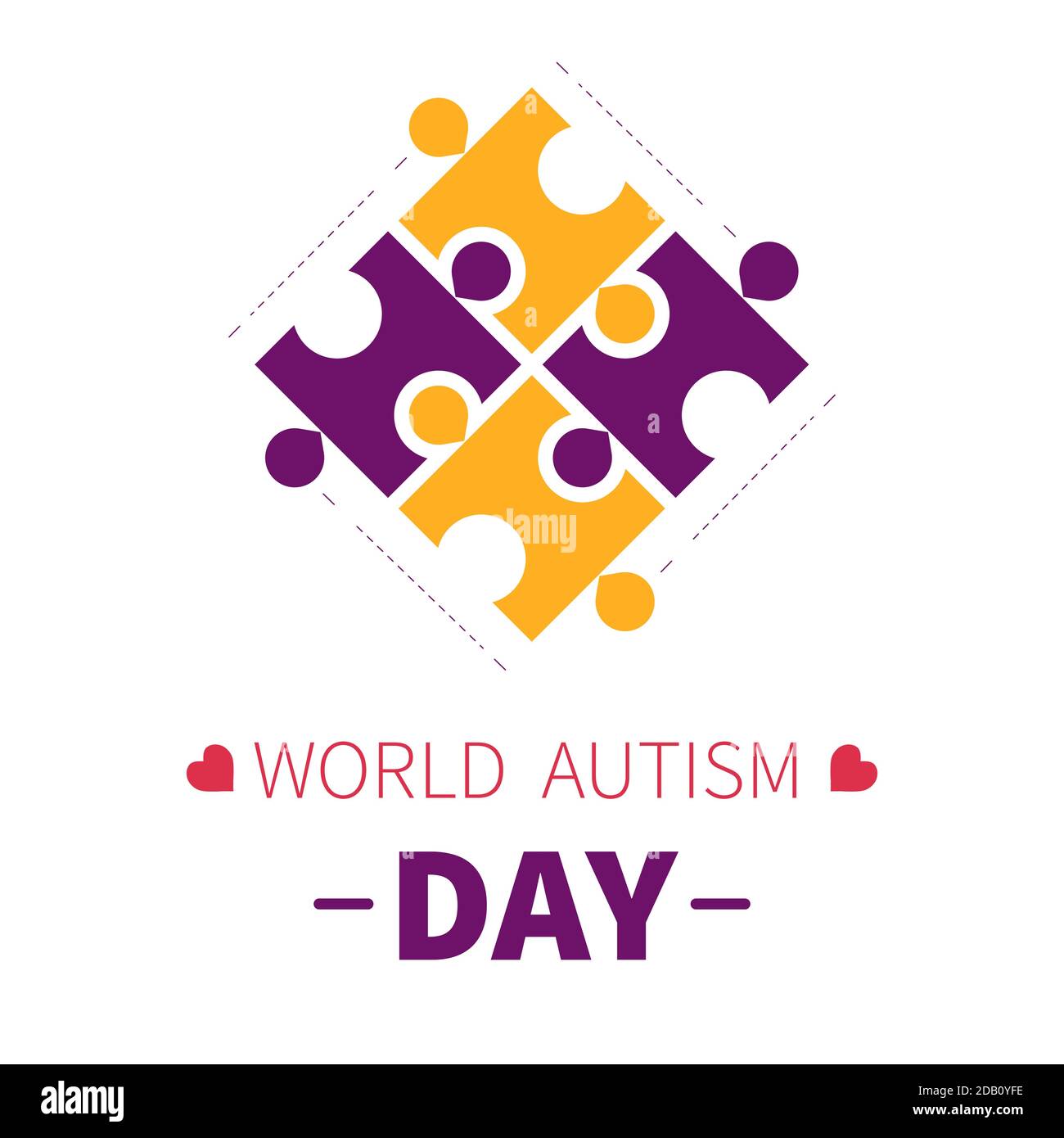 Autism awareness puzzle Stock Vector Images - Alamy