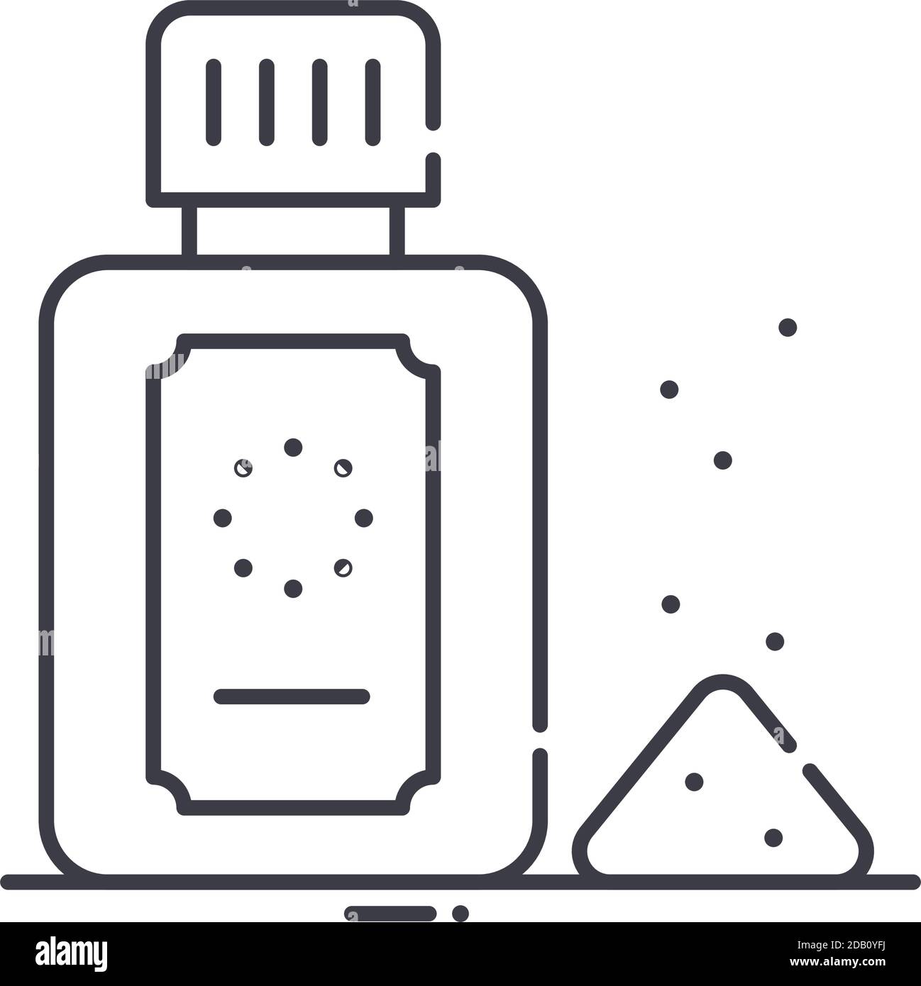 Powder icon, linear isolated illustration, thin line vector, web design ...