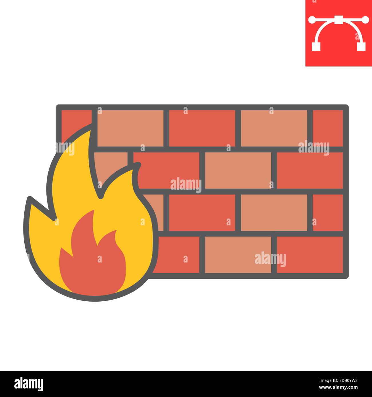 Fire brick firewall Stock Vector Images - Alamy