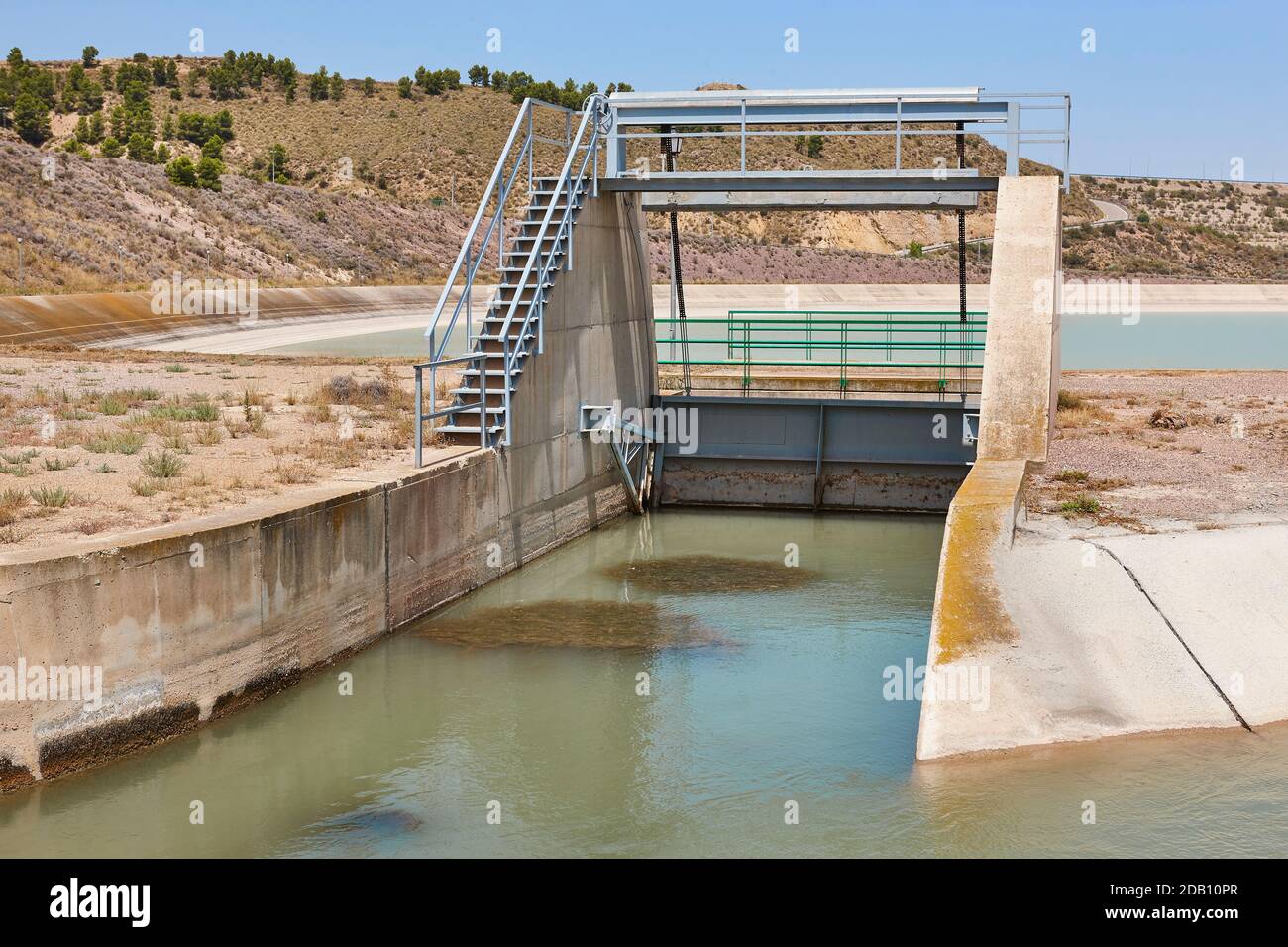 Floodgate and river diversion in Spain. Tajo-Segura, Murcia. Spain ...