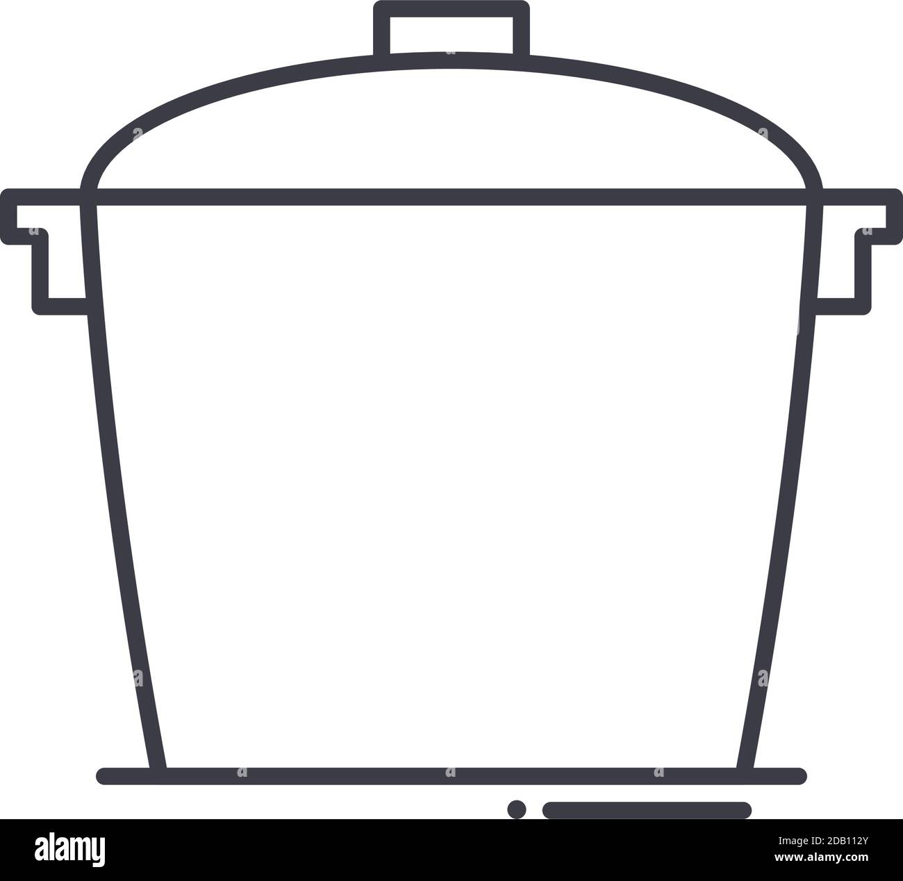Pot concept icon, linear isolated illustration, thin line vector, web ...