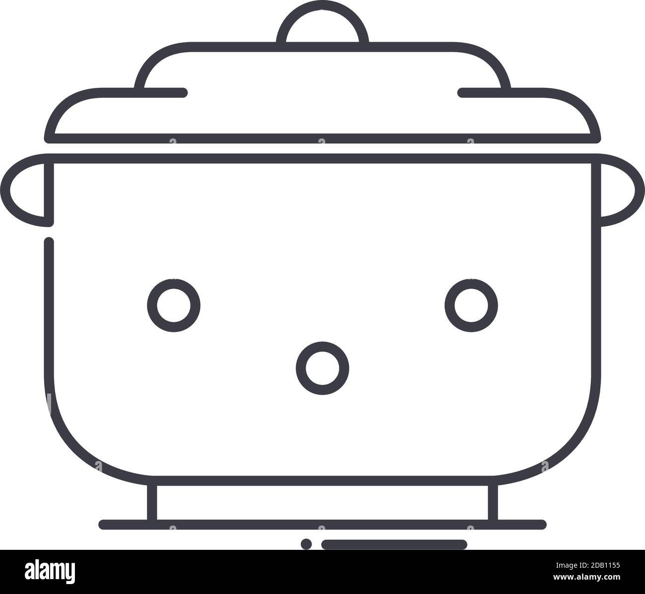 Pot icon, linear isolated illustration, thin line vector, web design ...