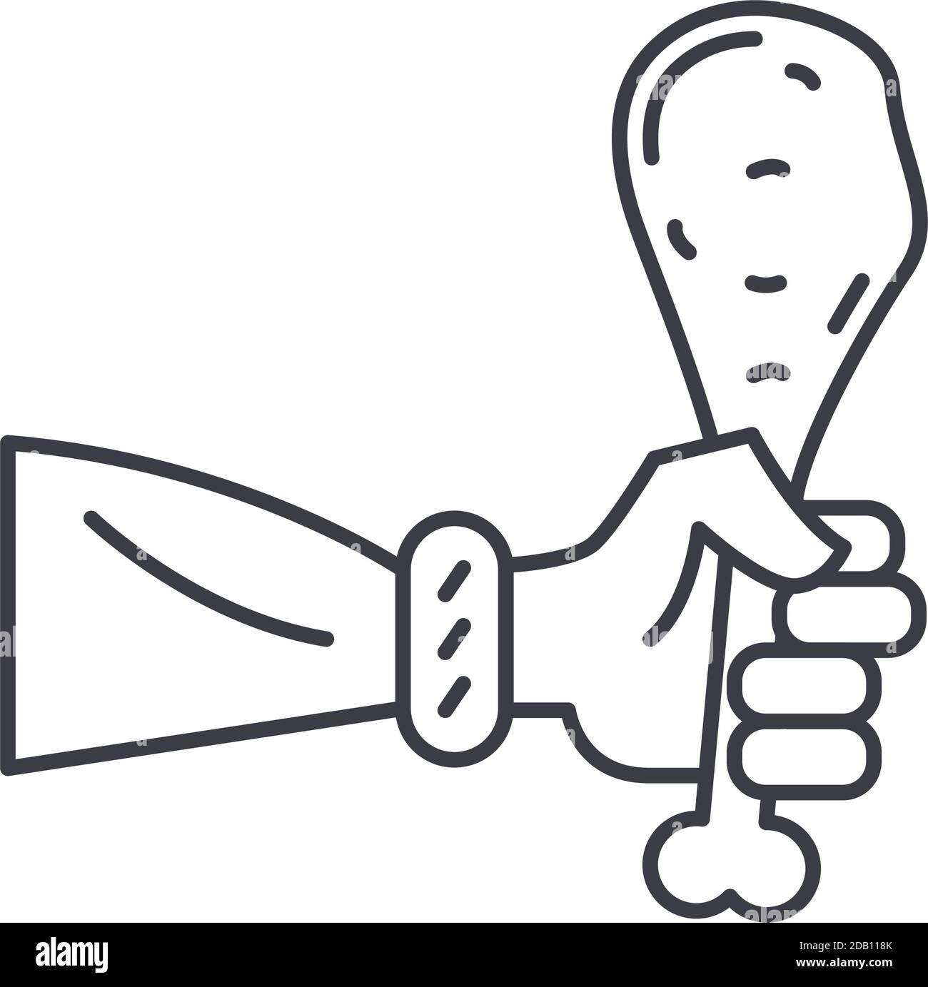 Prehistoric food icon, linear isolated illustration, thin line vector ...