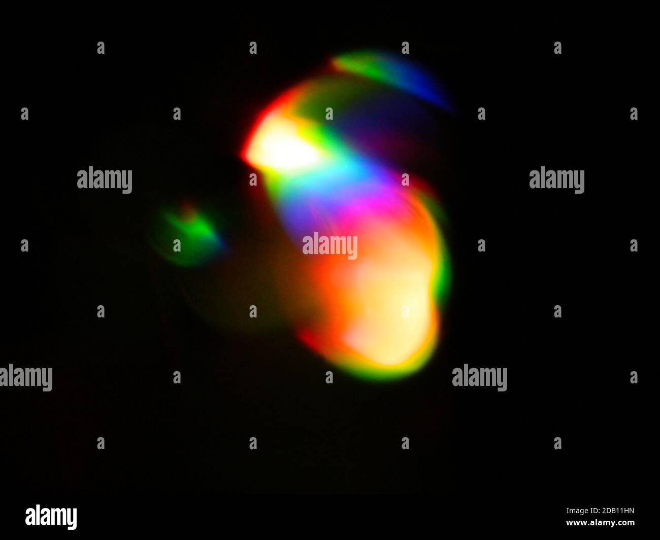 Rainbow light leaks and lens flares, beautiful design elements isolated ...