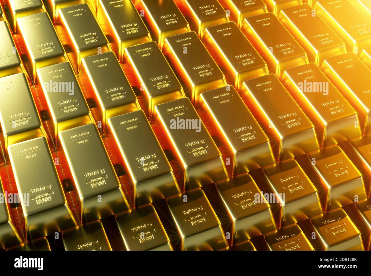 Gold bar close up shot. wealth business success concept.3d rendering ...