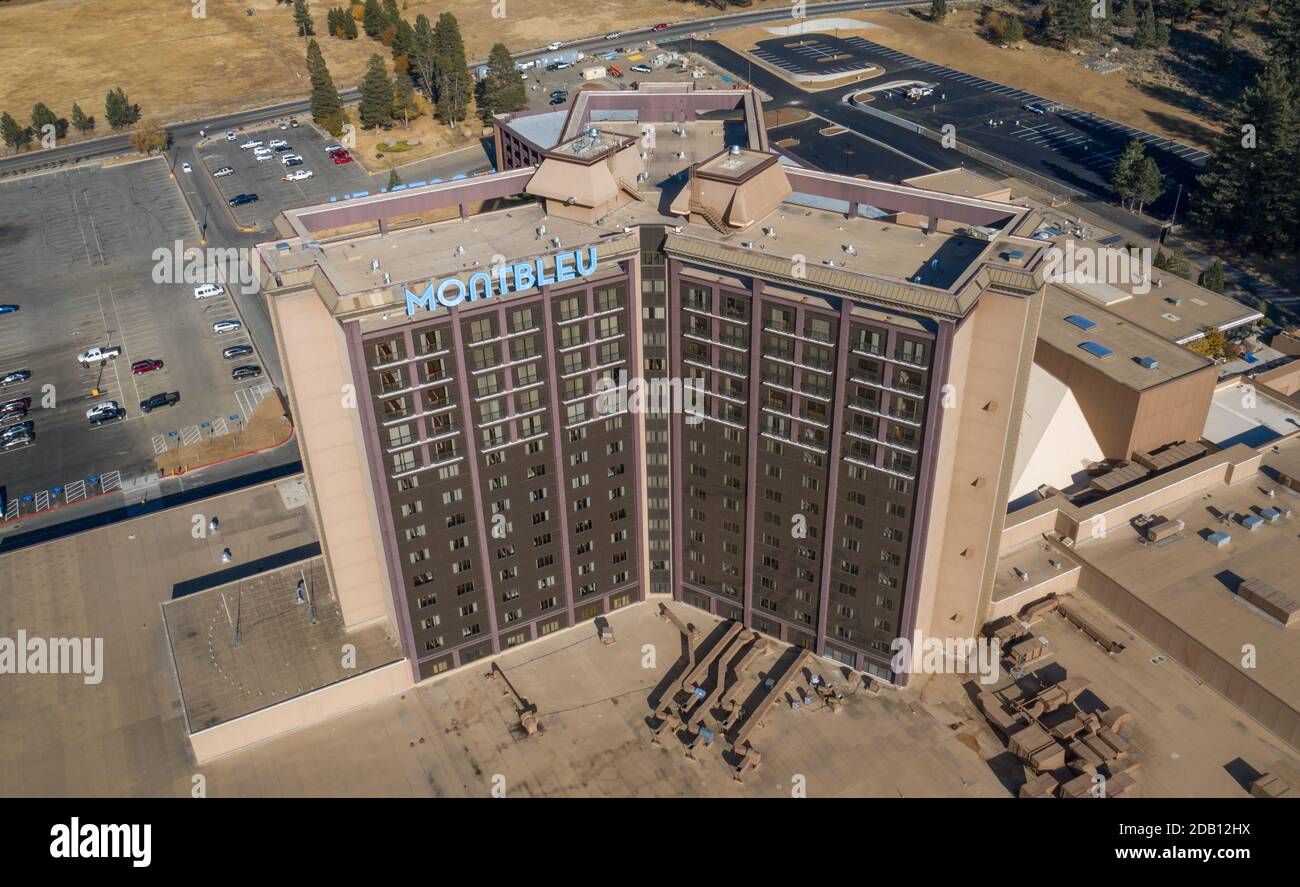 STATELINE, NEVADA, UNITED STATES - Nov 05, 2020: An aerial perspective ...