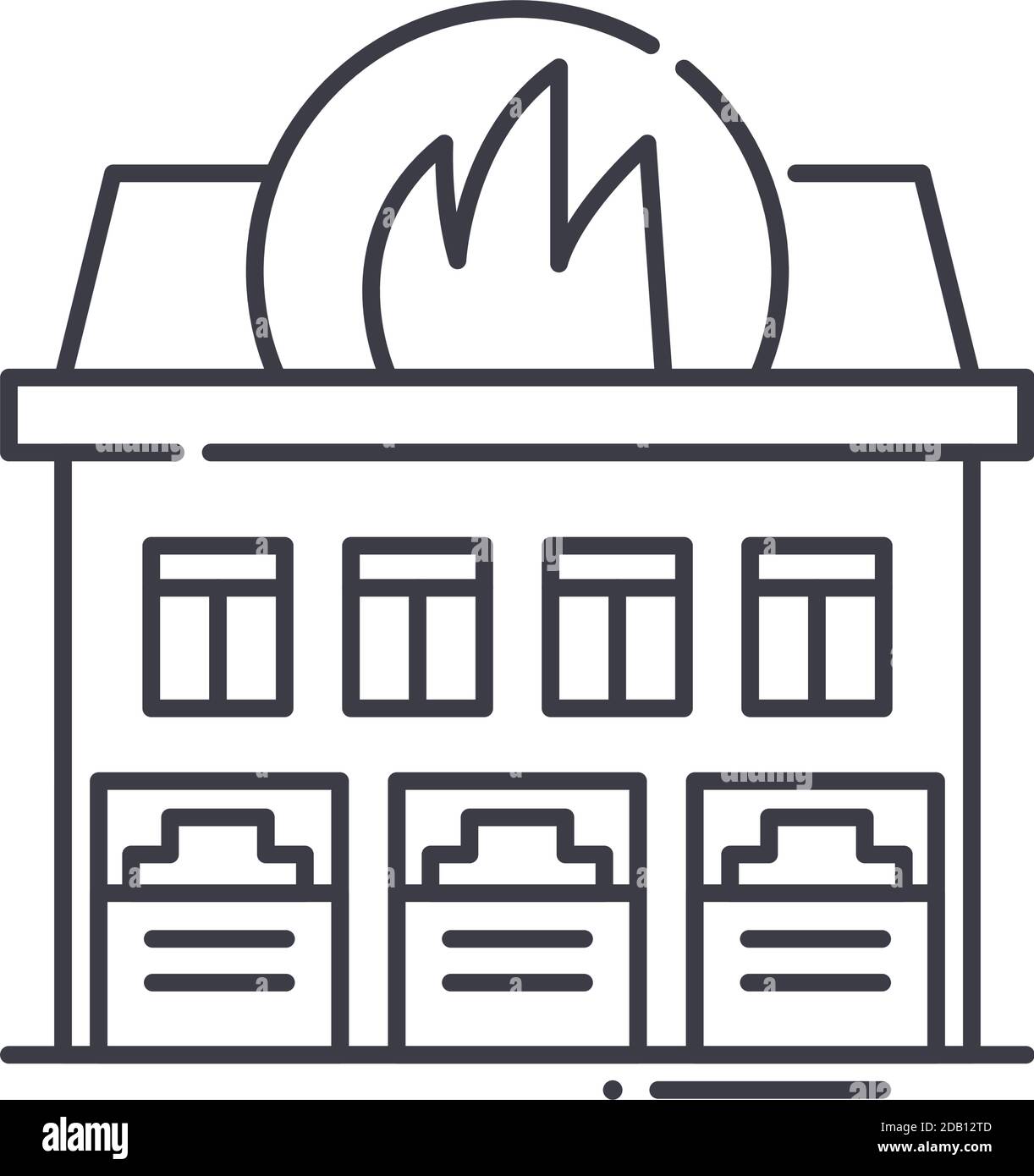 Post office icon, linear isolated illustration, thin line vector, web ...