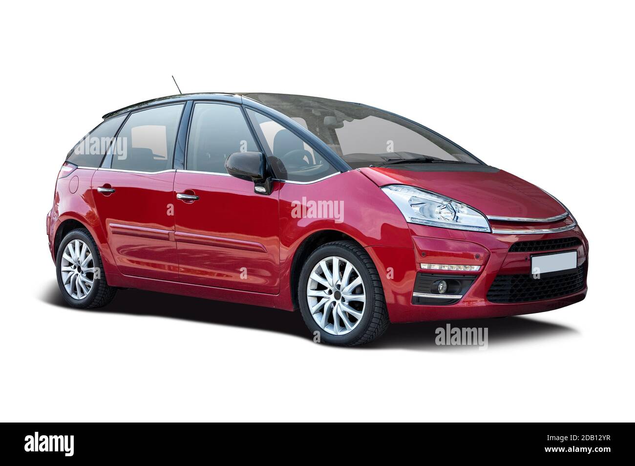French compact MPV car isolated on white Stock Photo - Alamy
