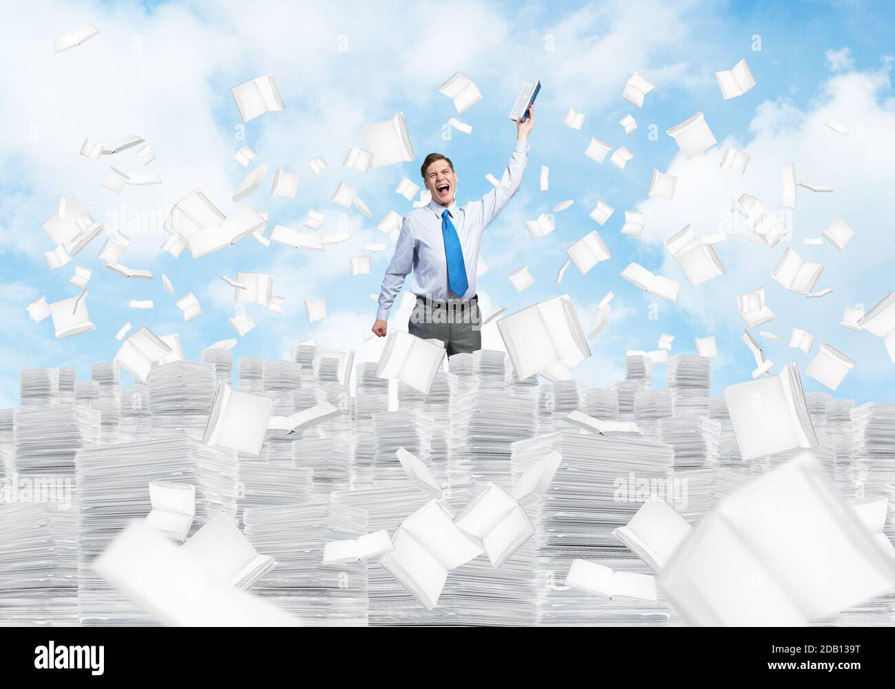 Study hard to become successful businessman Stock Photo - Alamy