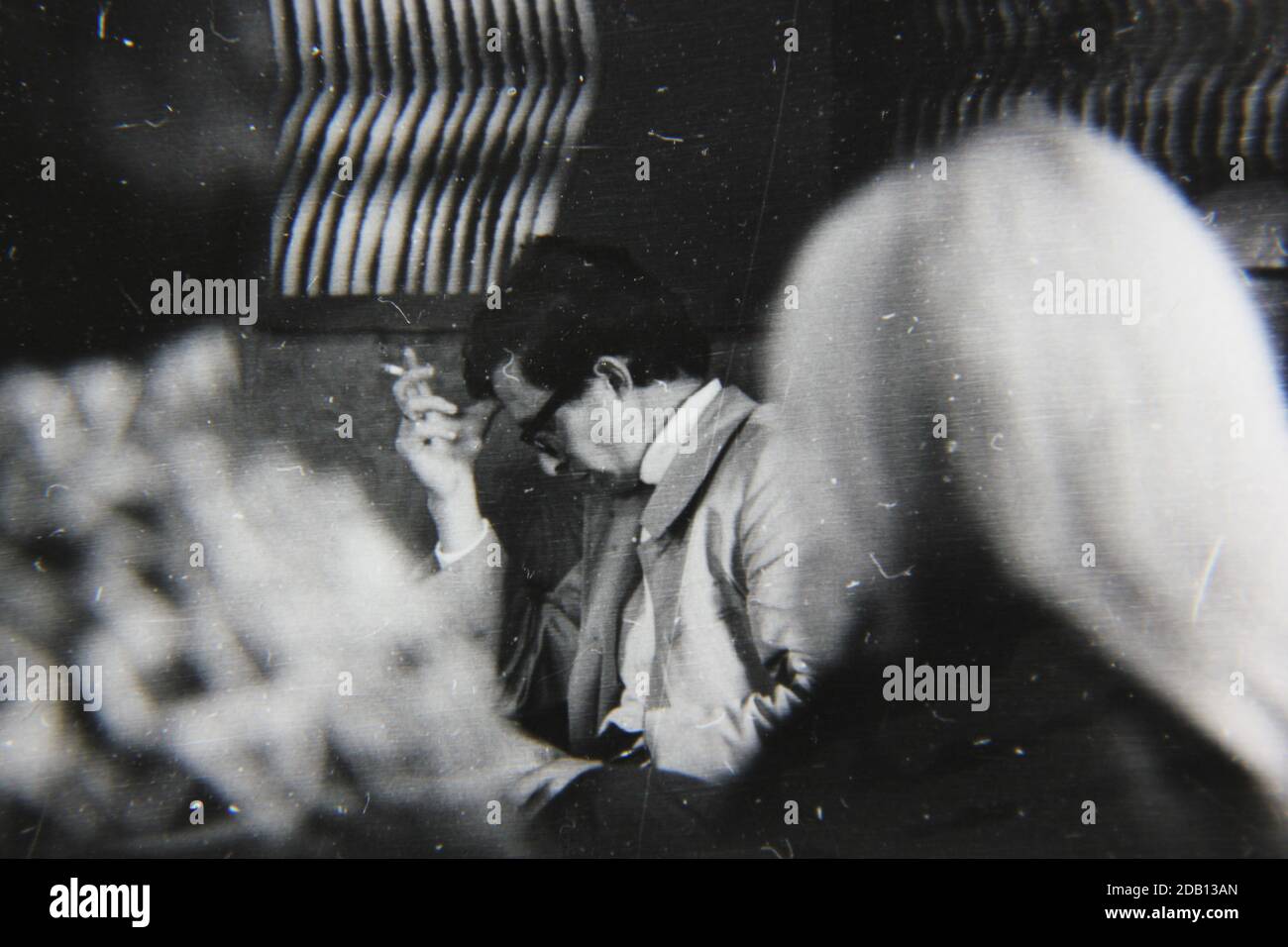 Fine 1970s vintage black and white photography of a professional man ...
