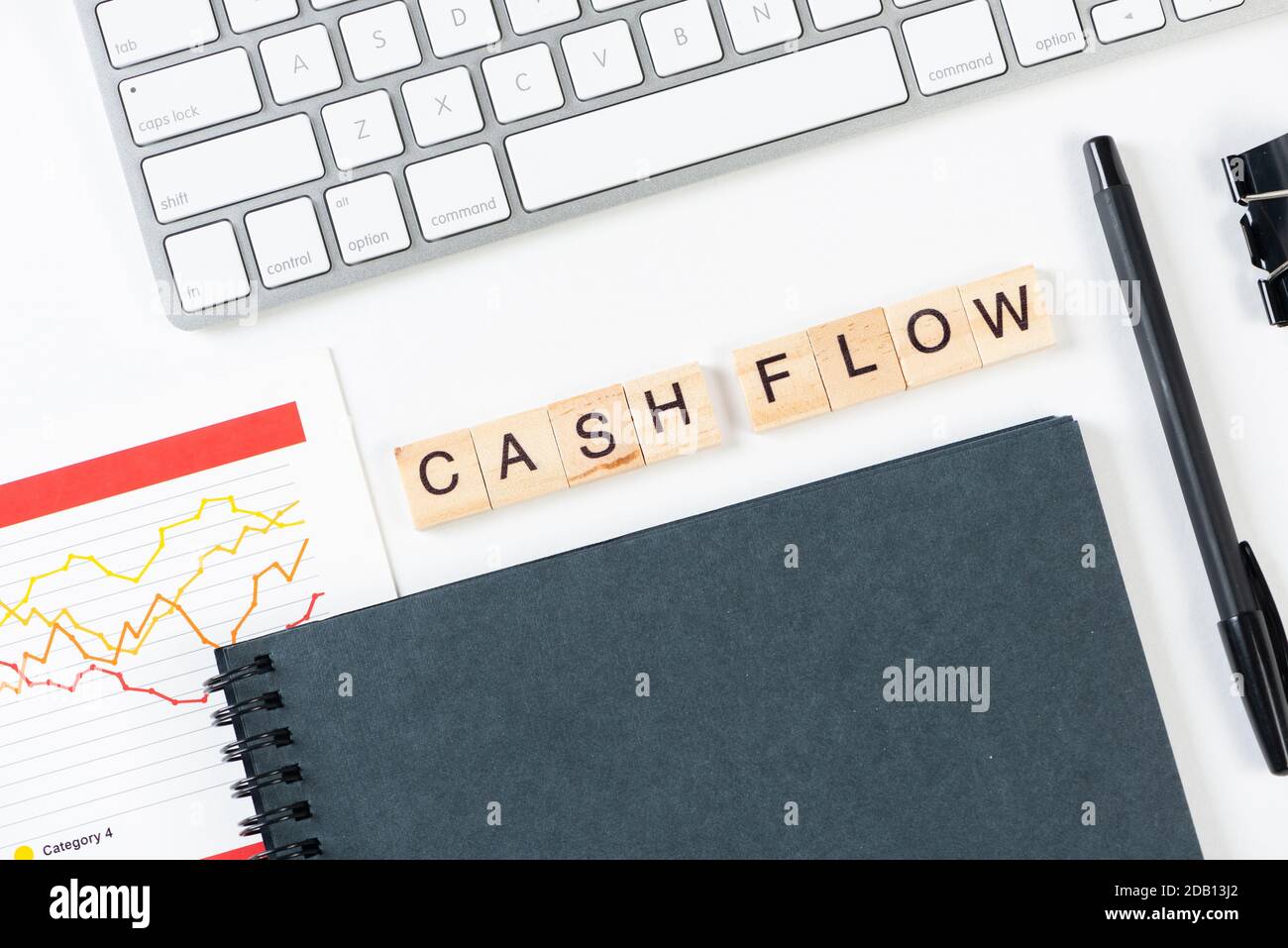 Cash flow statement concept with letters on cubes Stock Photo - Alamy