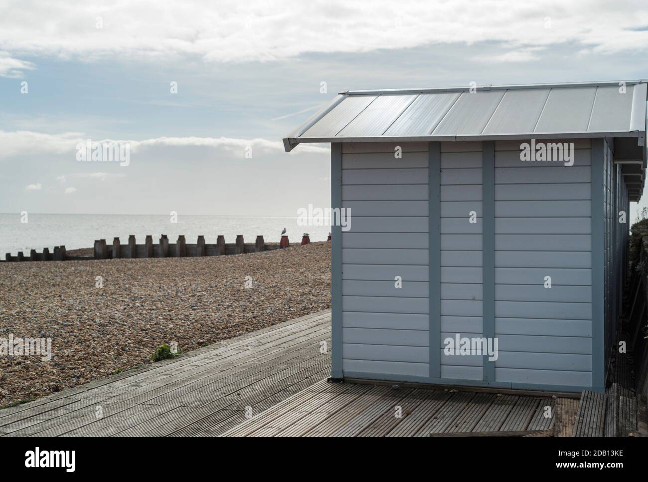 Eastbourne beach hut hi-res stock photography and images - Alamy