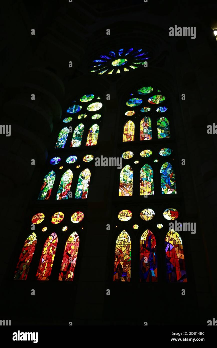 BARCELON, SPAIN - Feb 16, 2017: The Sagrada Familia - Holy Family - has ...