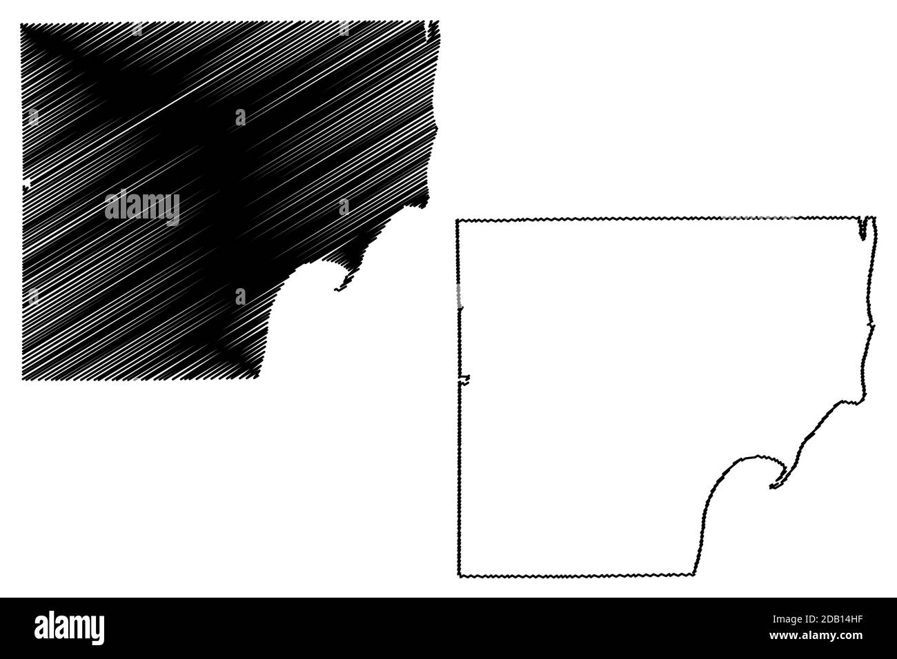 Iosco county map Black and White Stock Photos & Images - Alamy