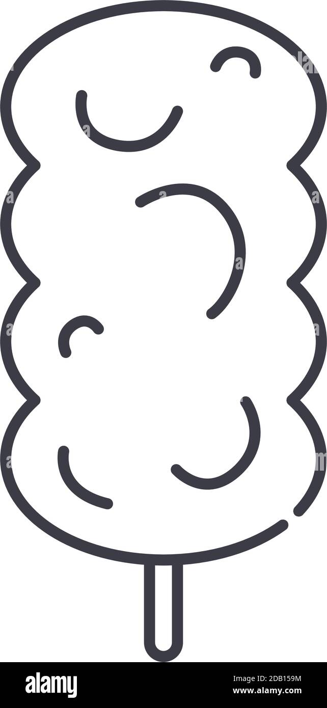 Pop candy icon, linear isolated illustration, thin line vector, web ...