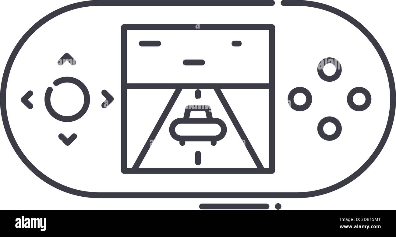 Portable device icon, linear isolated illustration, thin line vector ...