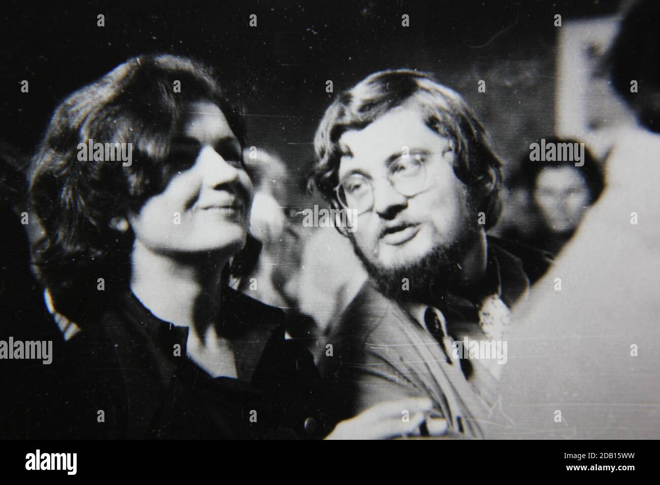 Fine 1970s vintage black and white photography of a seated audience ...