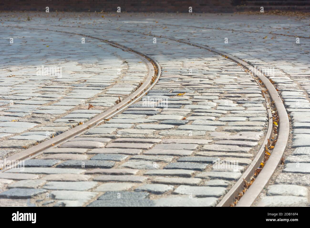 Old tram rails hi-res stock photography and images - Alamy