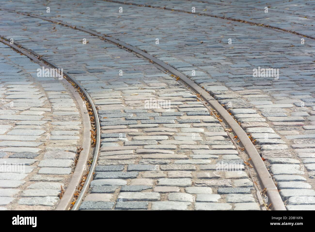 Tram tram railway railway tram cobble stone hi-res stock photography ...