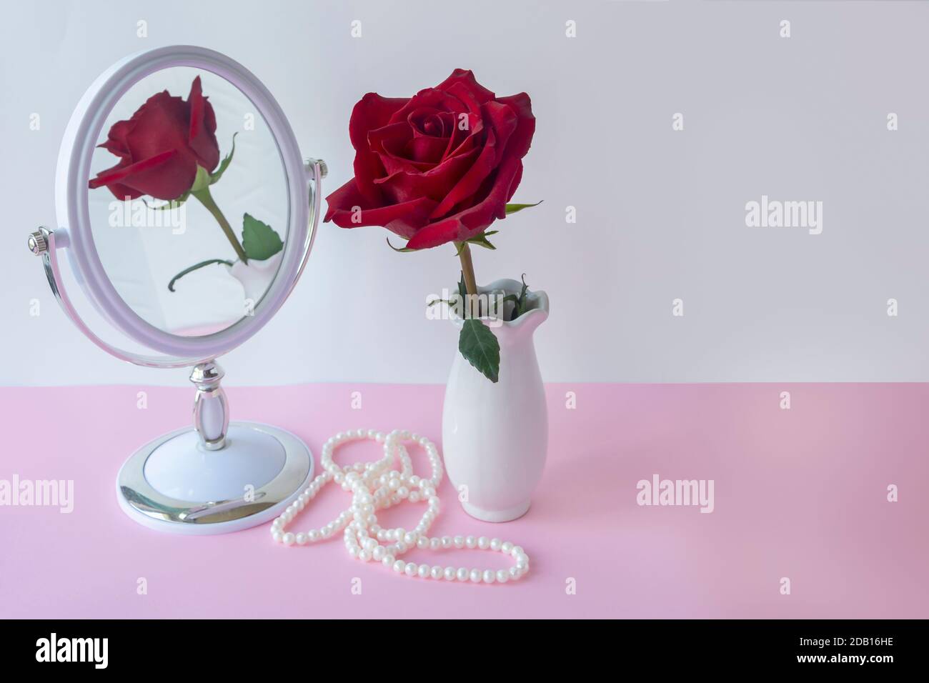 Red Rose Mirror