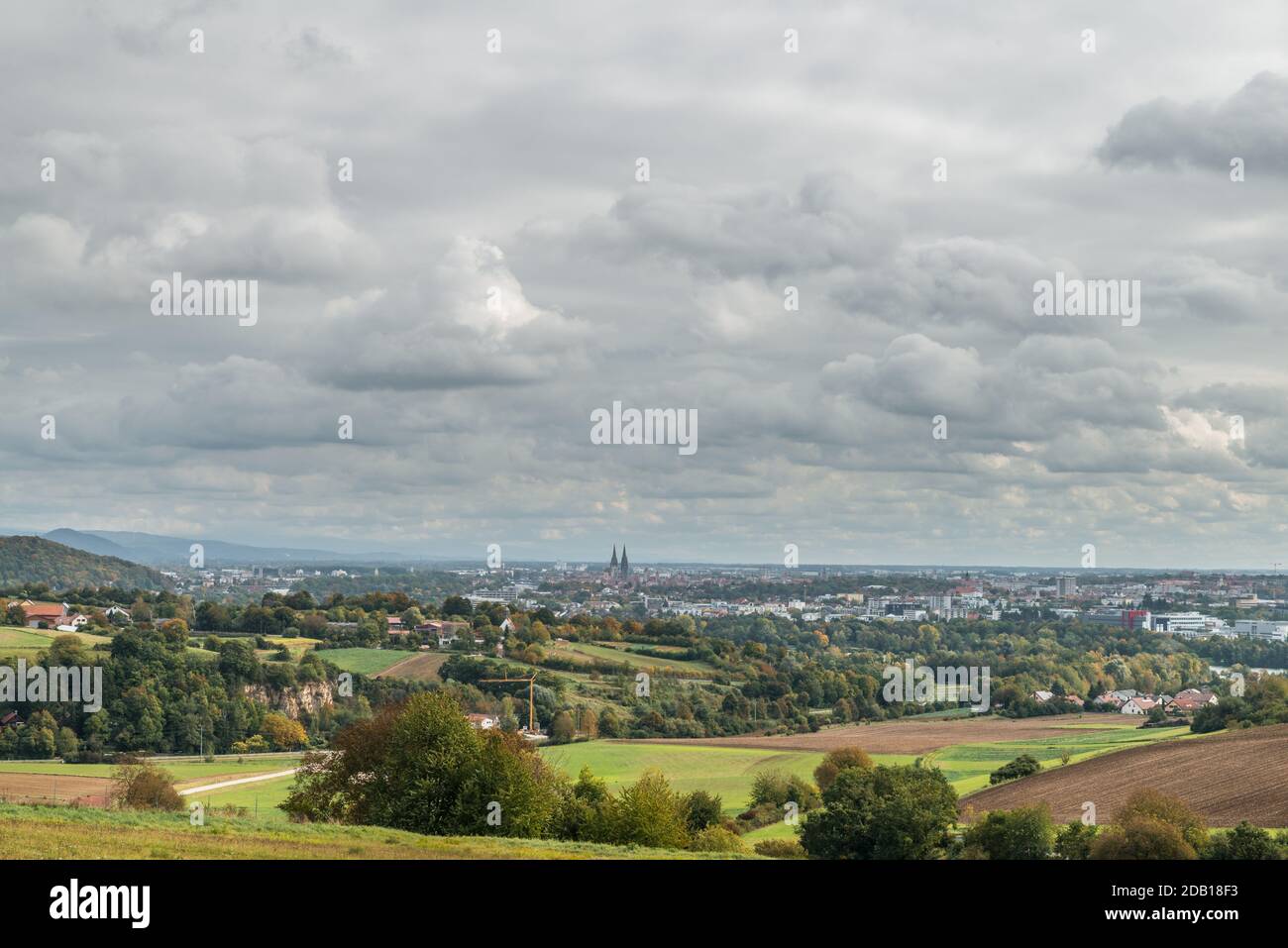 Image of a panorama city view of the city of Regensburg in Bavaria and ...