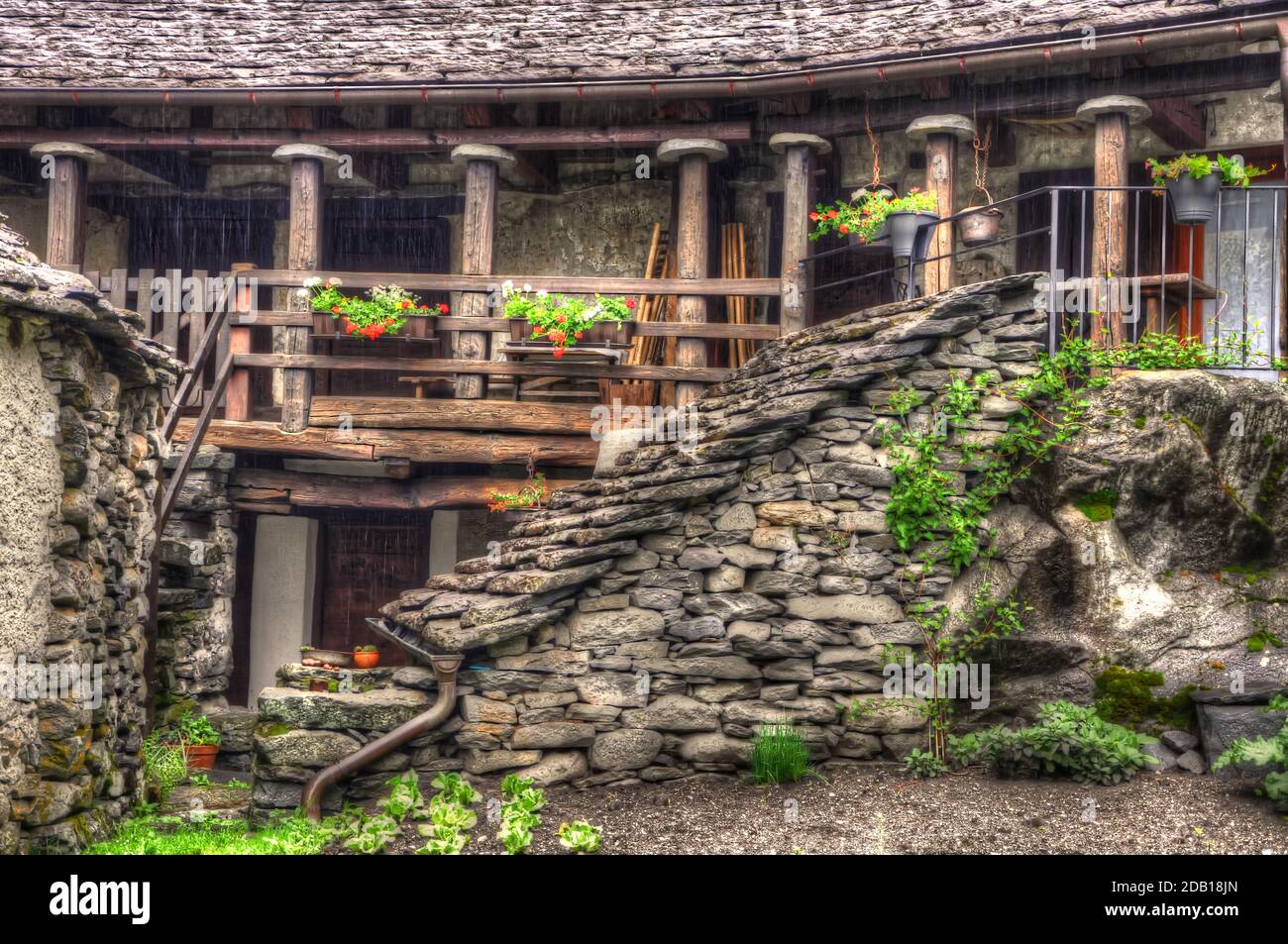Rustic House Made in Stone in Ticino, Switzerland Stock Photo - Alamy
