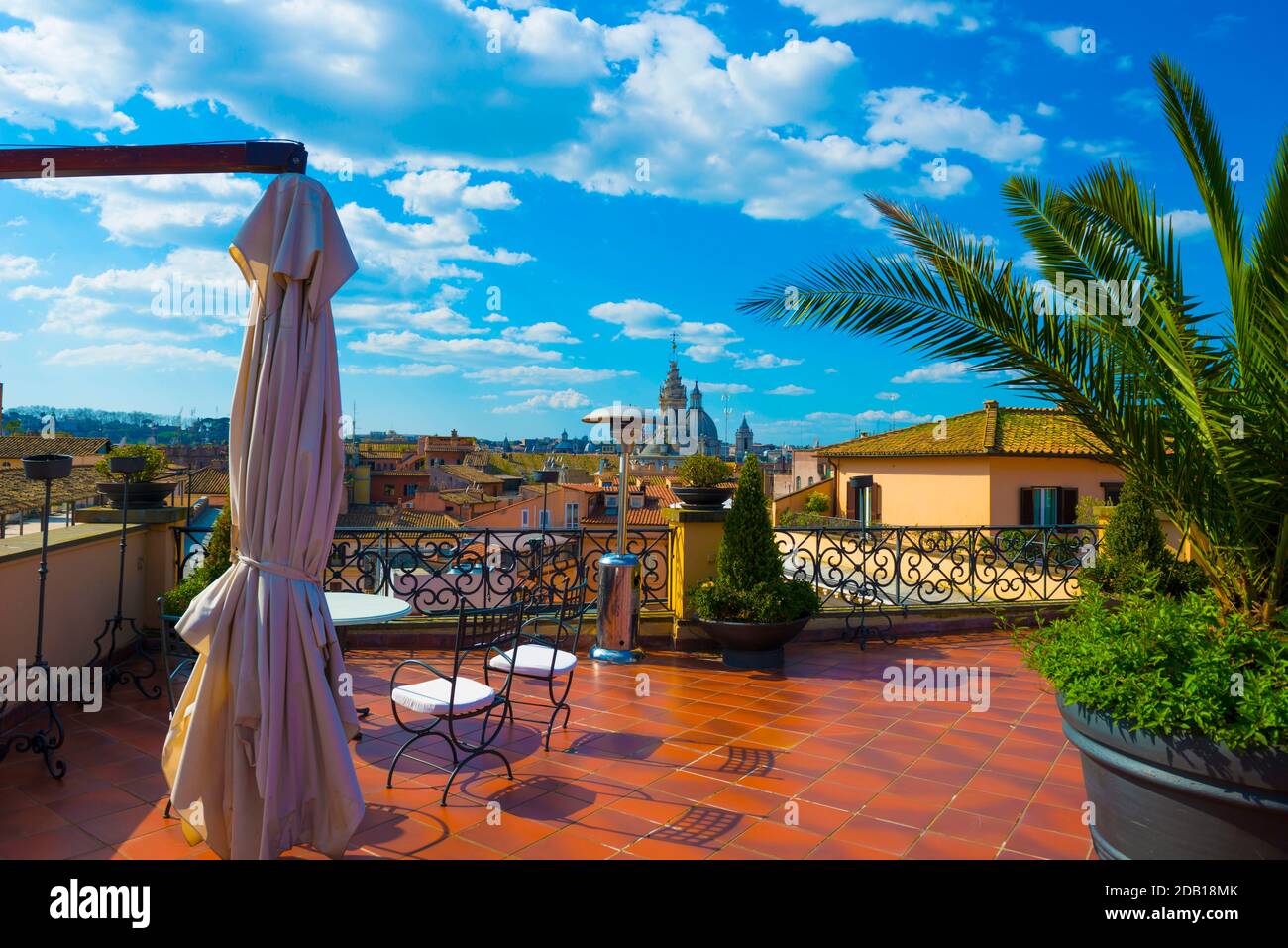 Rooftop terrace rome hi-res stock photography and images - Alamy