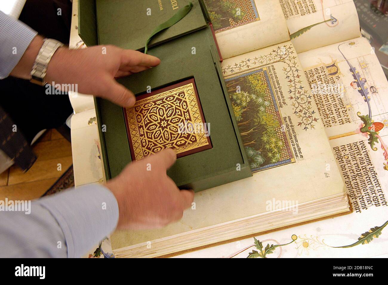 Showing historic letterpress printed book, with artistic font and ...