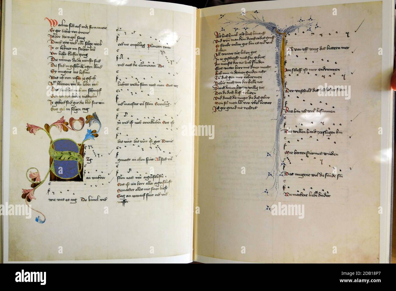 Facsimile, a reproduction of an old manuscript with artistic font and ...