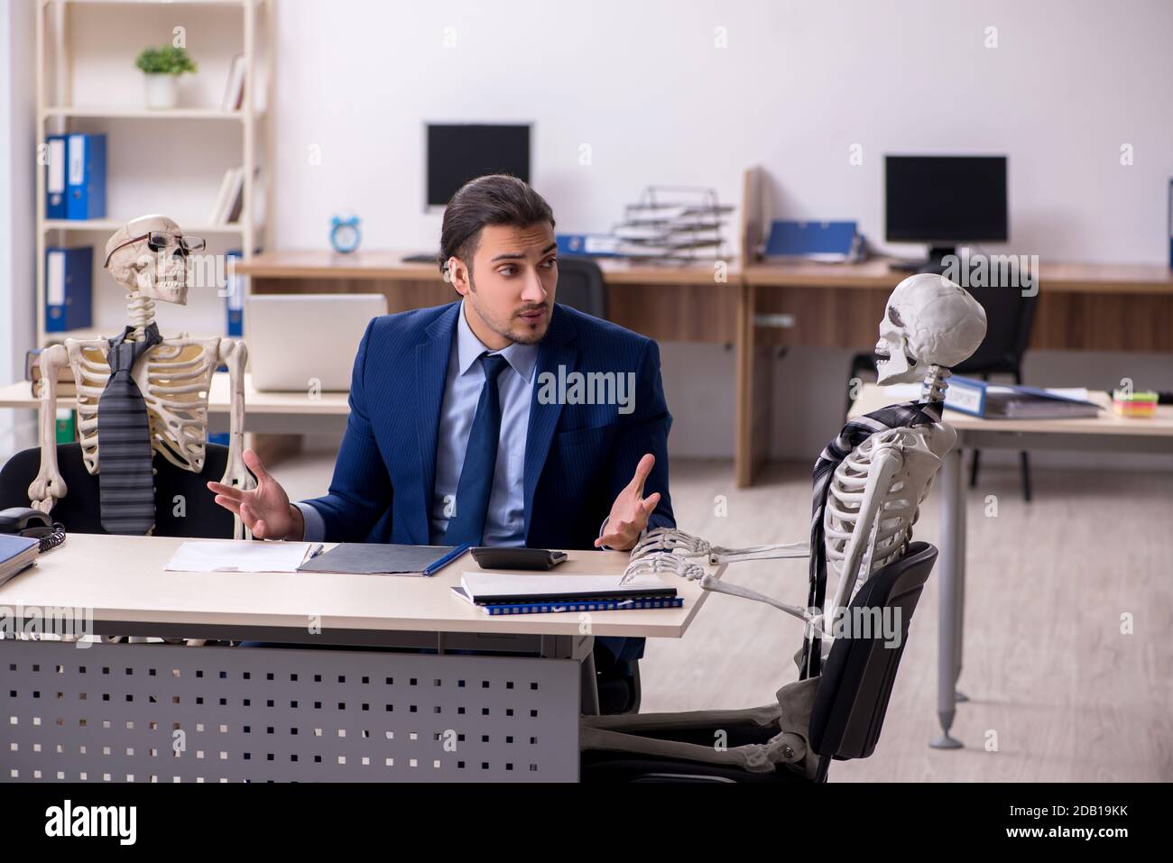 Skeletons in meeting hi-res stock photography and images - Alamy