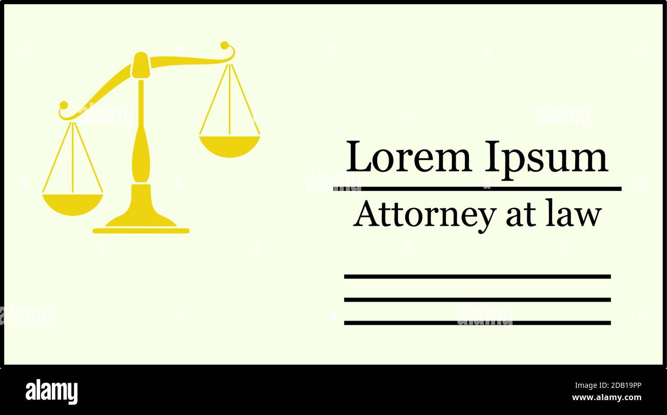 Lawyer Business Card Icon. Editable Outline With Color Fill Design ...