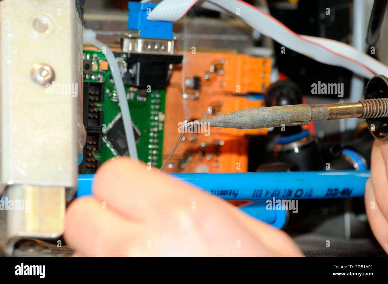 motherboard and circuits of a computer, inner structure and design of a ...