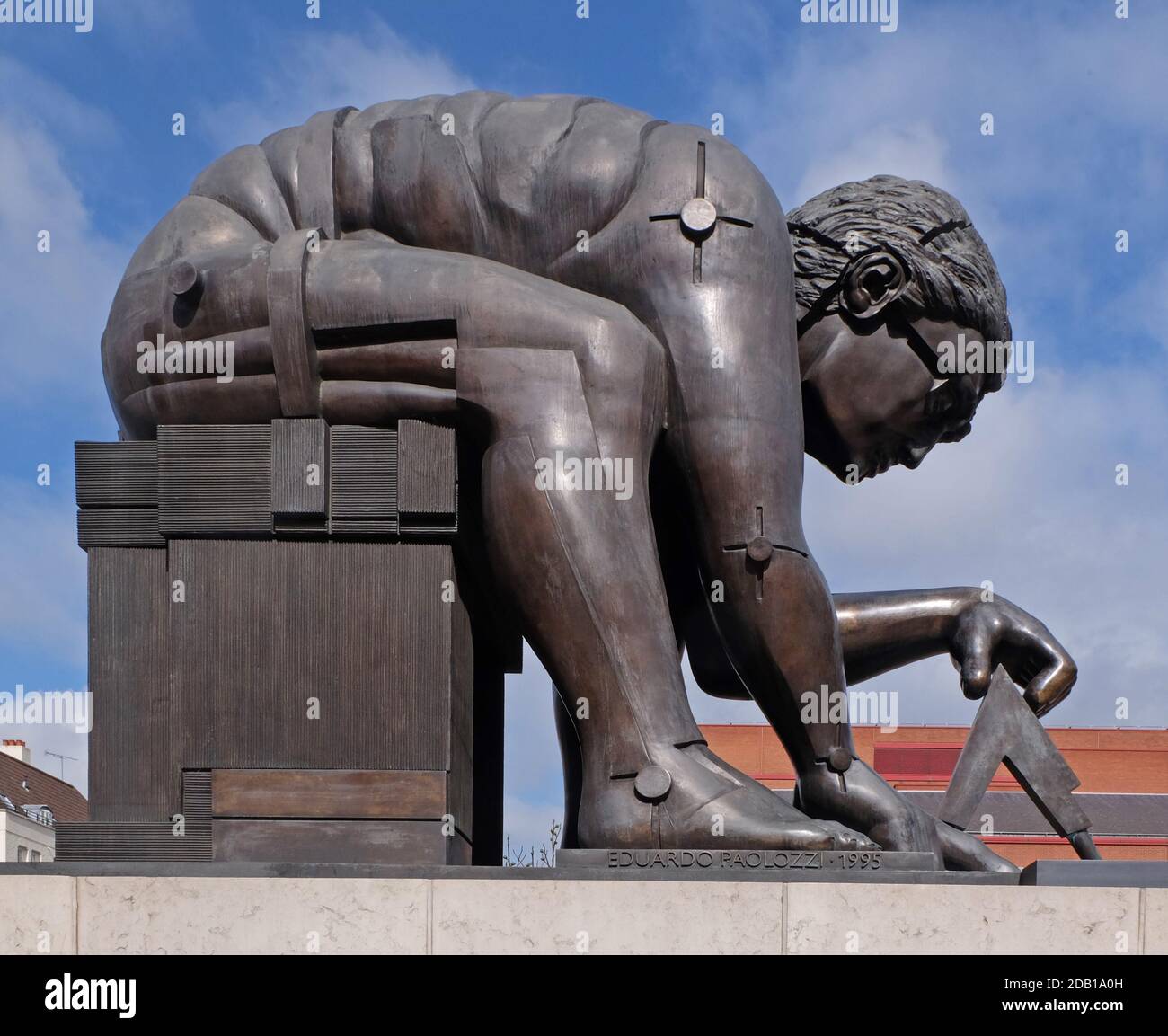 LONDON, UNITED KINGDOM - Apr 08, 2016: A sculpture of Issac Newton by ...