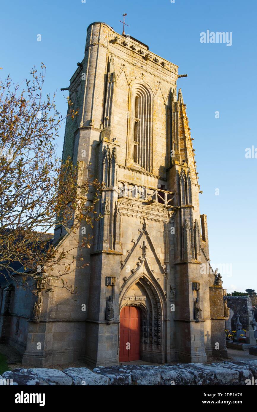 Outdoor of Saint Tugen chapel in Primelin Stock Photo - Alamy