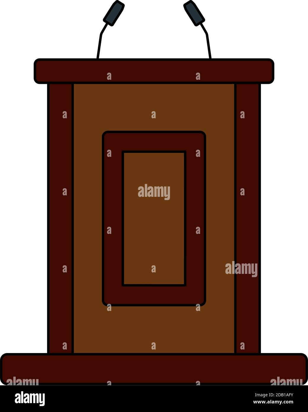 Witness Stand Icon. Editable Outline With Color Fill Design. Vector ...