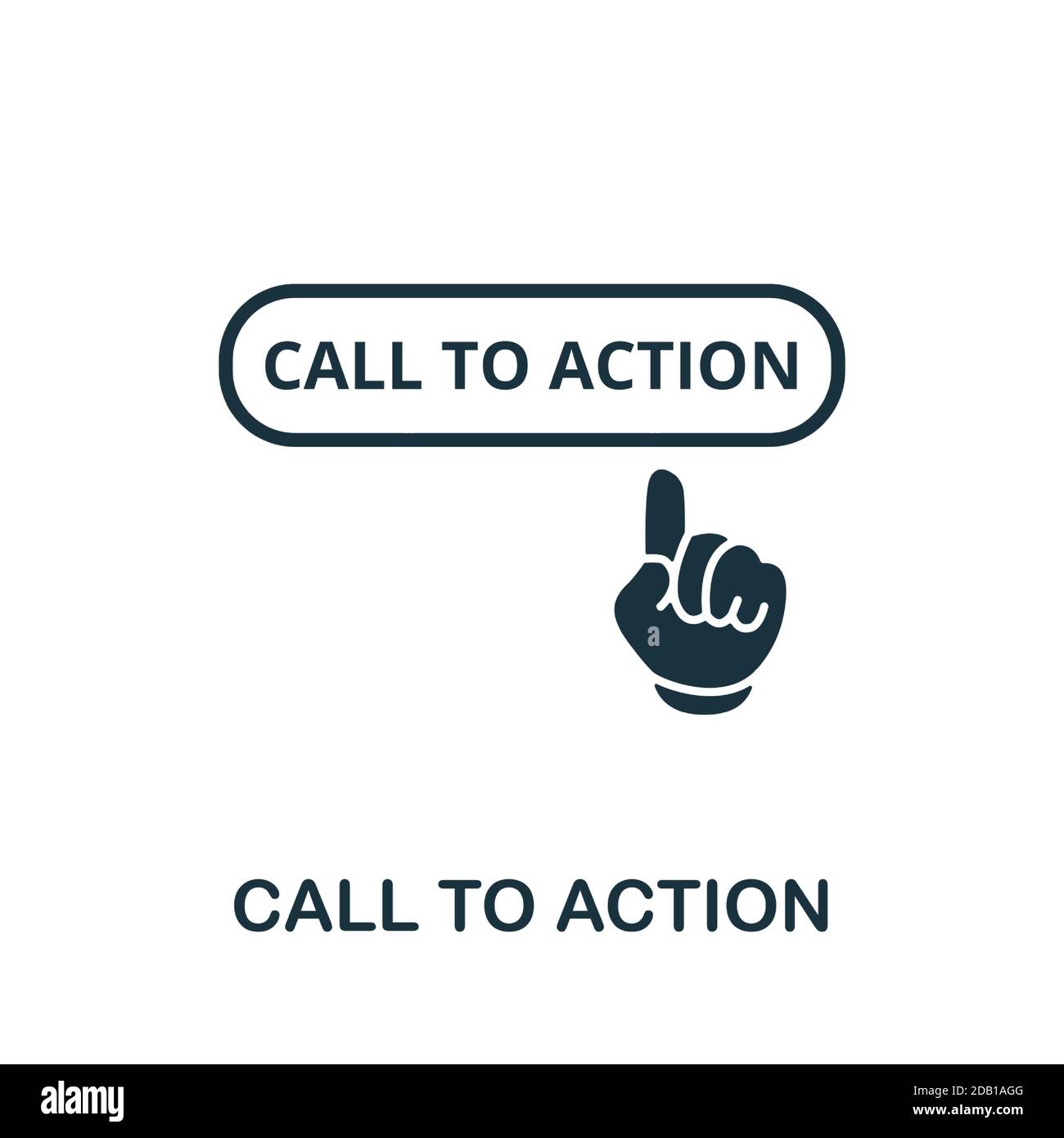 Call To Action icon. Simple element from website development collection ...